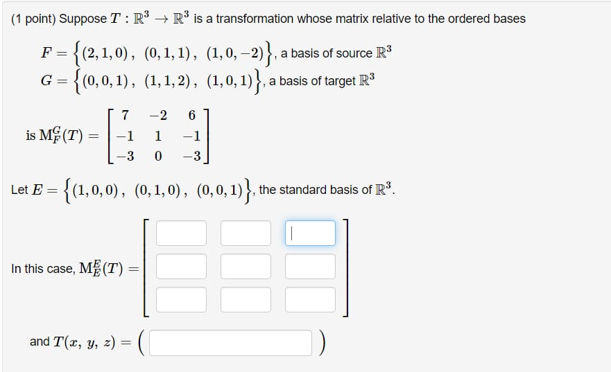 Solved Suppose T:R3→R3T:R3→R3 is a transformation | Chegg.com