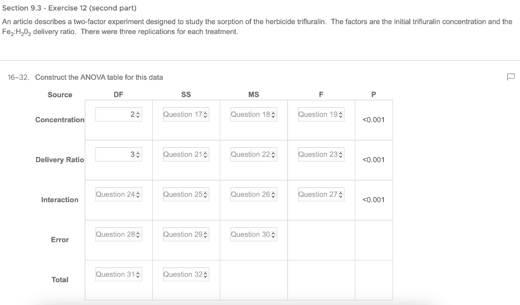 An article describes a two-factor experiment designed | Chegg.com