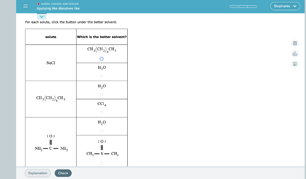 Solved = O GASES, LIQUIDS, AND SOLIDS Applying like | Chegg.com