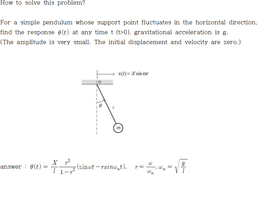 Solved How to solve this problem? For a simple pendulum | Chegg.com