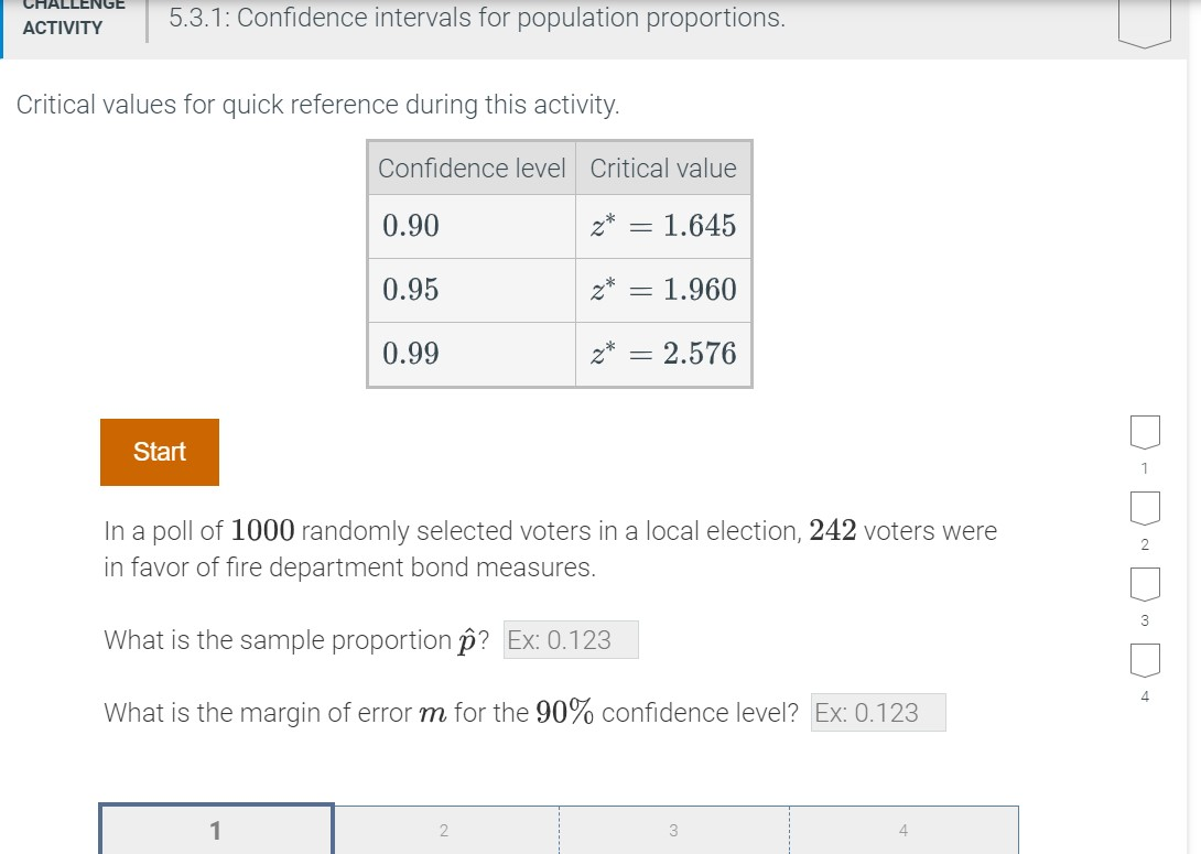 Solved ACTIVITY 5.3.1: Confidence intervals for population | Chegg.com