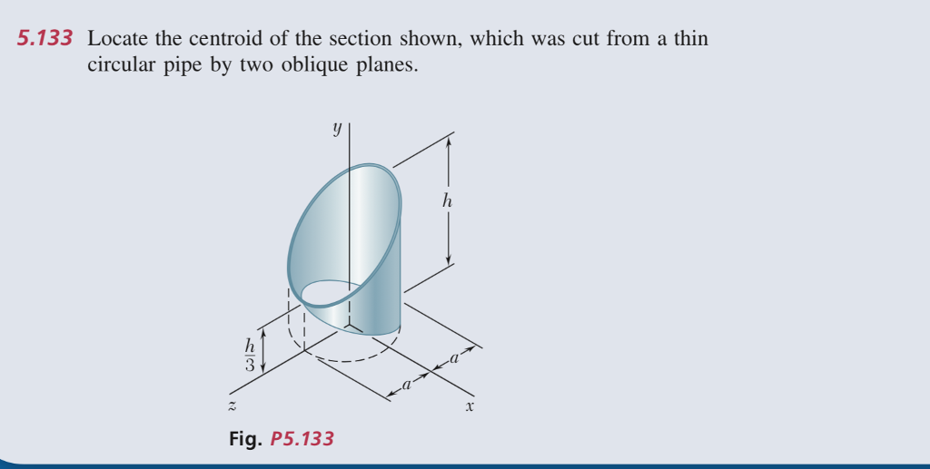 Solved 5.133 Locate the centroid of the section shown, which | Chegg.com