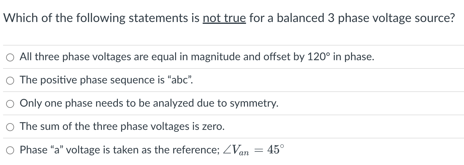 Solved Which of the following statements is not true for a | Chegg.com