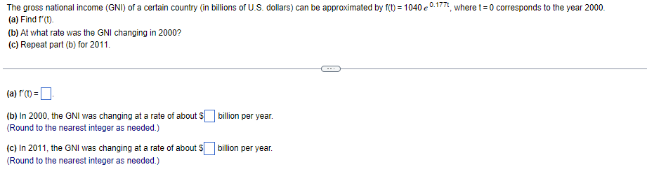 Solved The gross national income (GNI) of a certain country | Chegg.com