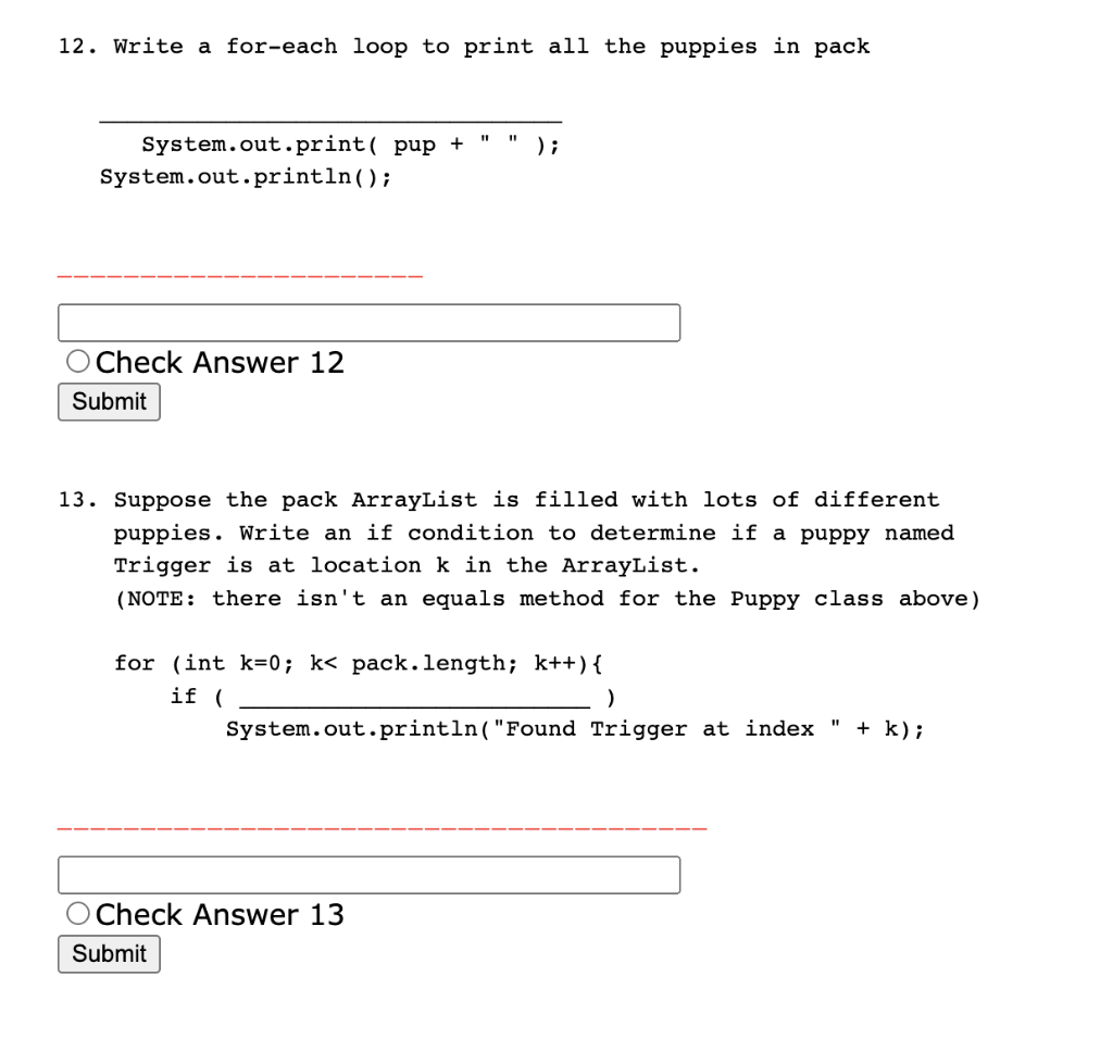 Solved public class Puppy\{ String name; public Puppy()\{ | Chegg.com Solved public class Puppy\{ String name; public Puppy()\{ | Chegg.com