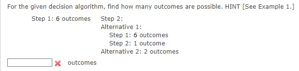 Solved For the given decision algorithm, find how many | Chegg.com