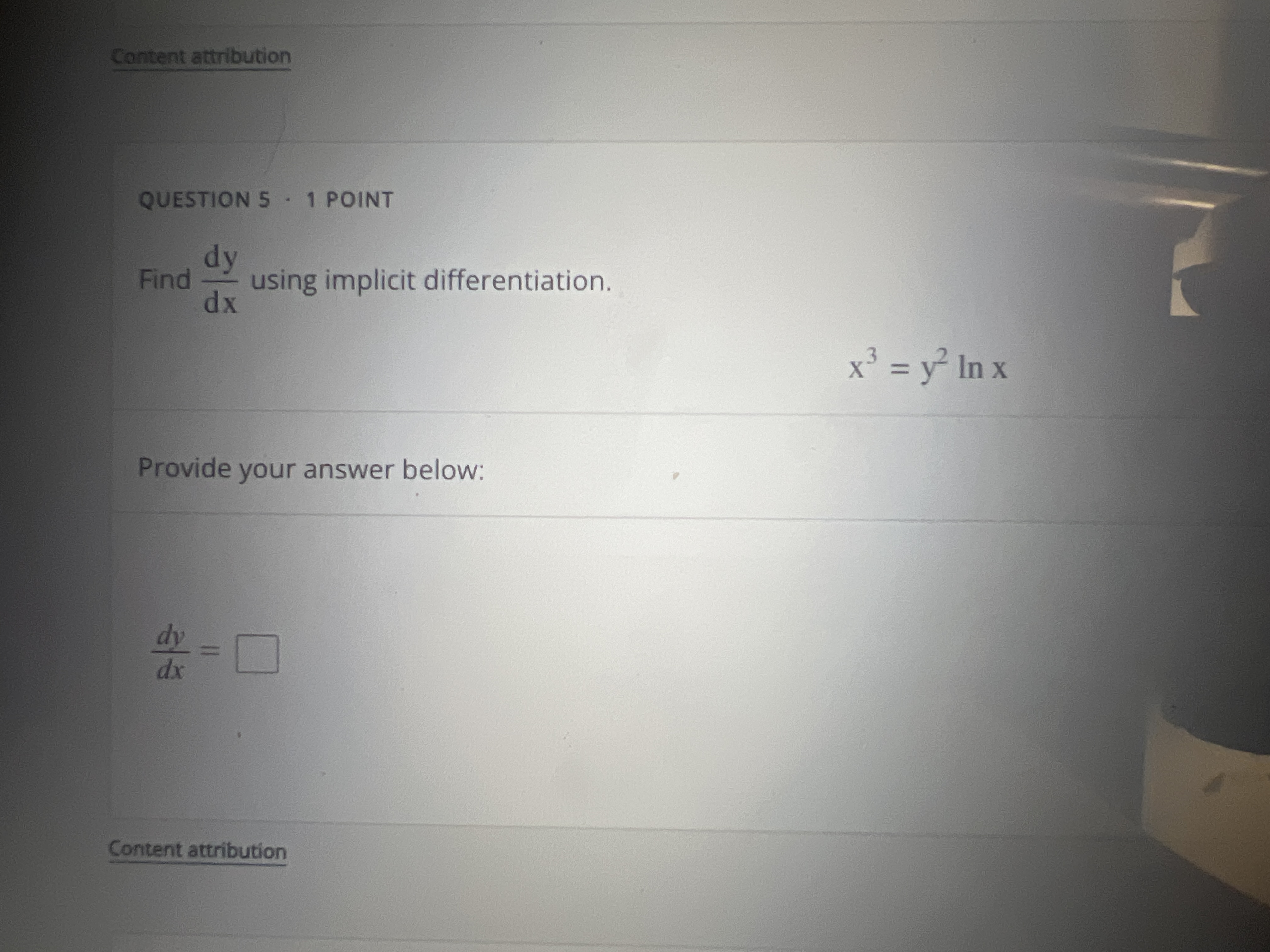 Solved Content attribution QUESTION 5 - 1 POINT Find | Chegg.com Solved Content attribution QUESTION 5 - 1 POINT Find | Chegg.com
