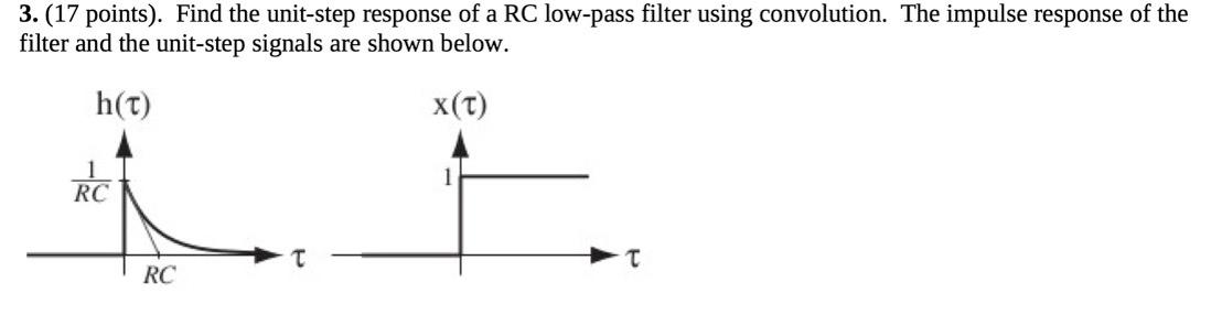 Solved 3. (17 points). Find the unit-step response of a RC | Chegg.com