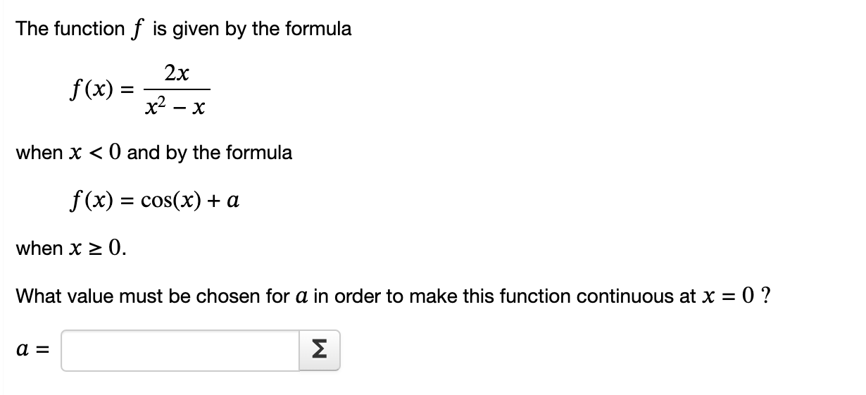 Solved The function f is given by the formula f(x)=x2−x2x | Chegg.com
