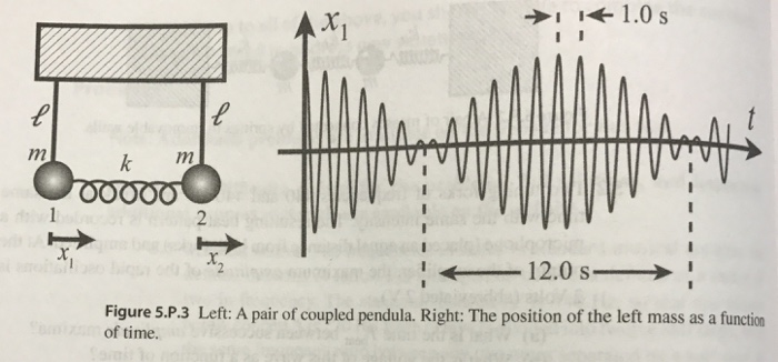 Solved 5.6 Careful observations of a pair of coupled pendula | Chegg.com