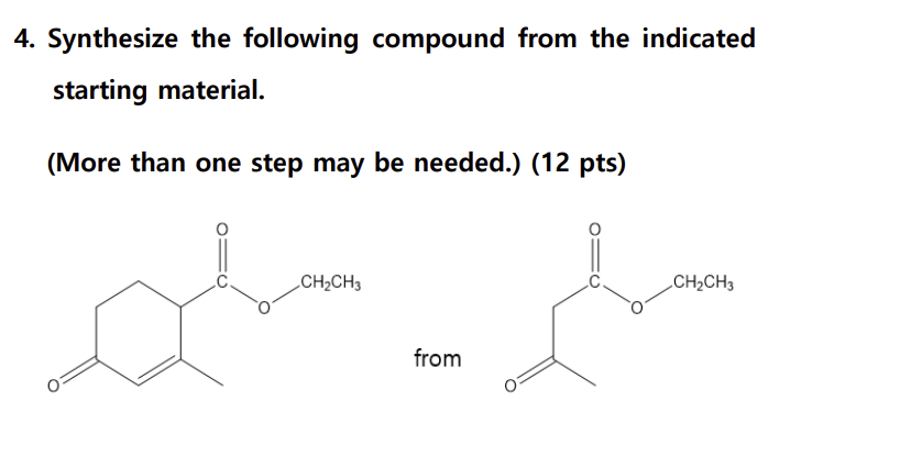 Solved Synthesize the following compound from the indicated | Chegg.com