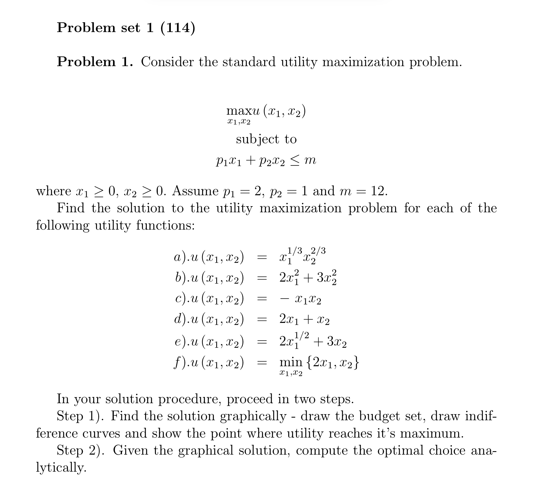 Solved In your solution procedure, proceed in two steps.Step | Chegg.com