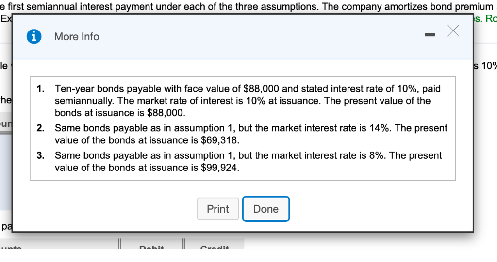 Solved Review the following three bonds payable assumptions: | Chegg.com
