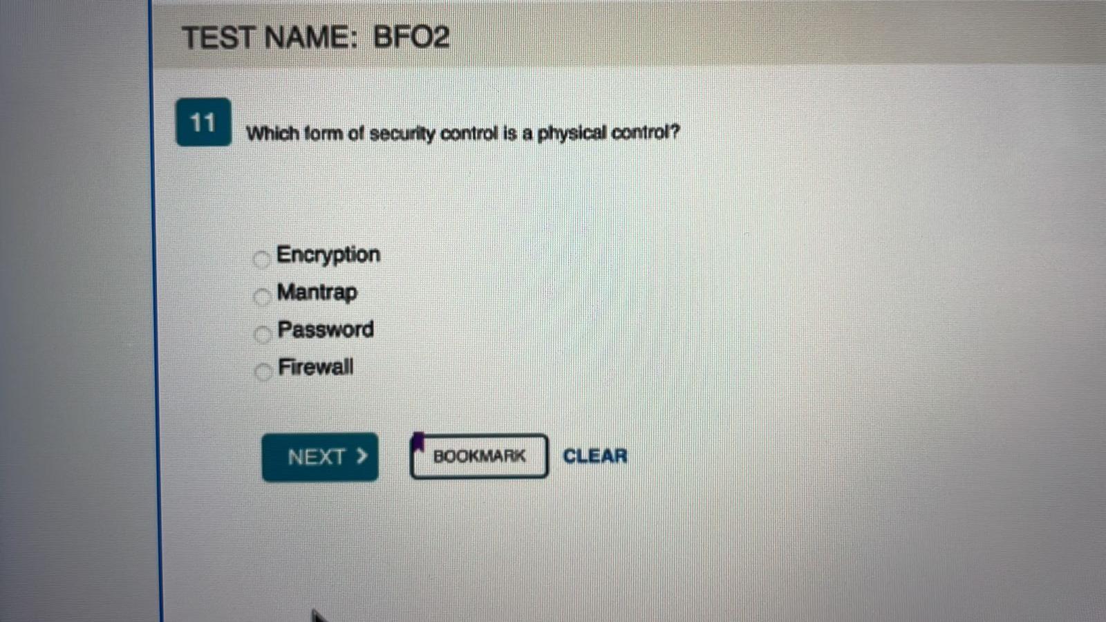 Solved Which form of securily control is a physical control? | Chegg.com