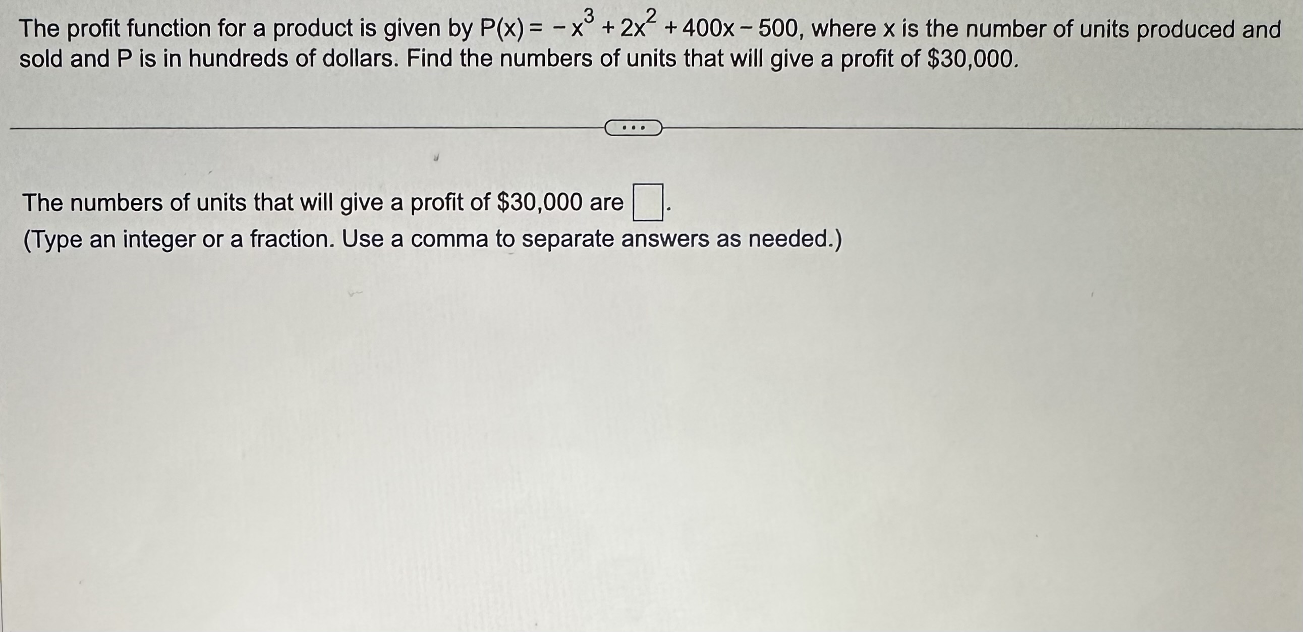 Solved The profit function for a product is given by | Chegg.com