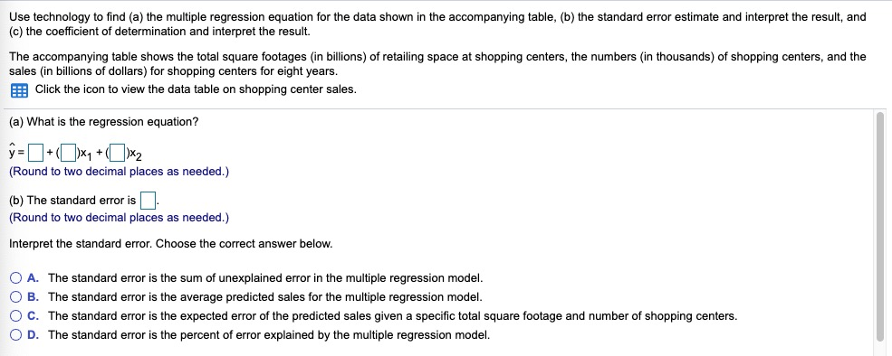 Solved Use technology to find (a) the multiple | Chegg.com