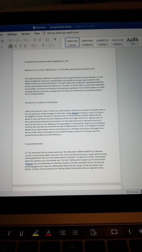 Solved Questions: What old teachings is Jesus presented as | Chegg.com