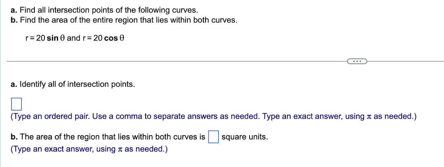 Solved a. Find all intersection points of the following | Chegg.com