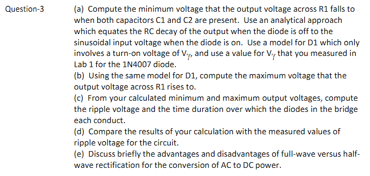 Solved SCOPE CH−2 SCOPE GND(a) Compute the minimum voltage | Chegg.com