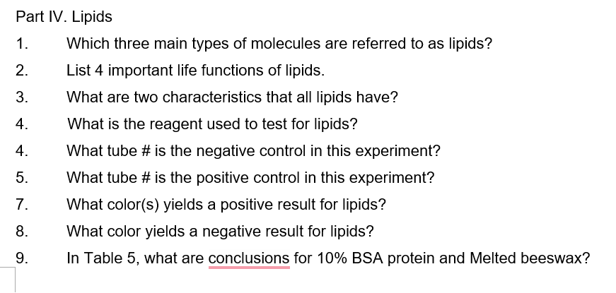 Solved Qualitative Test for Lipids: The Sudan IV Test for | Chegg.com
