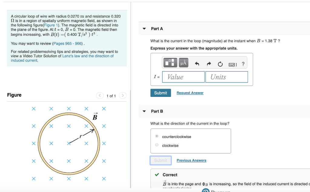 Solved A circular loop of wire with radius 0.0270 m and | Chegg.com