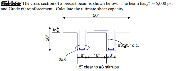 Solved and Grade 60 reinforcement. Calculate the ultimate | Chegg.com