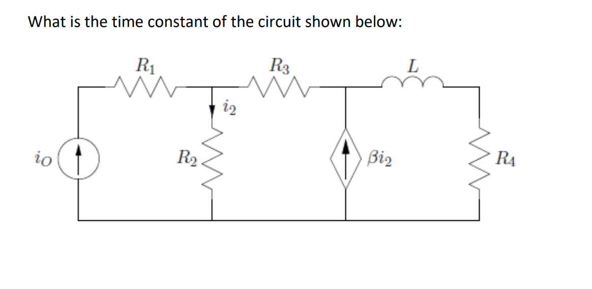 Solved What is the time constant of the circuit shown below: | Chegg.com