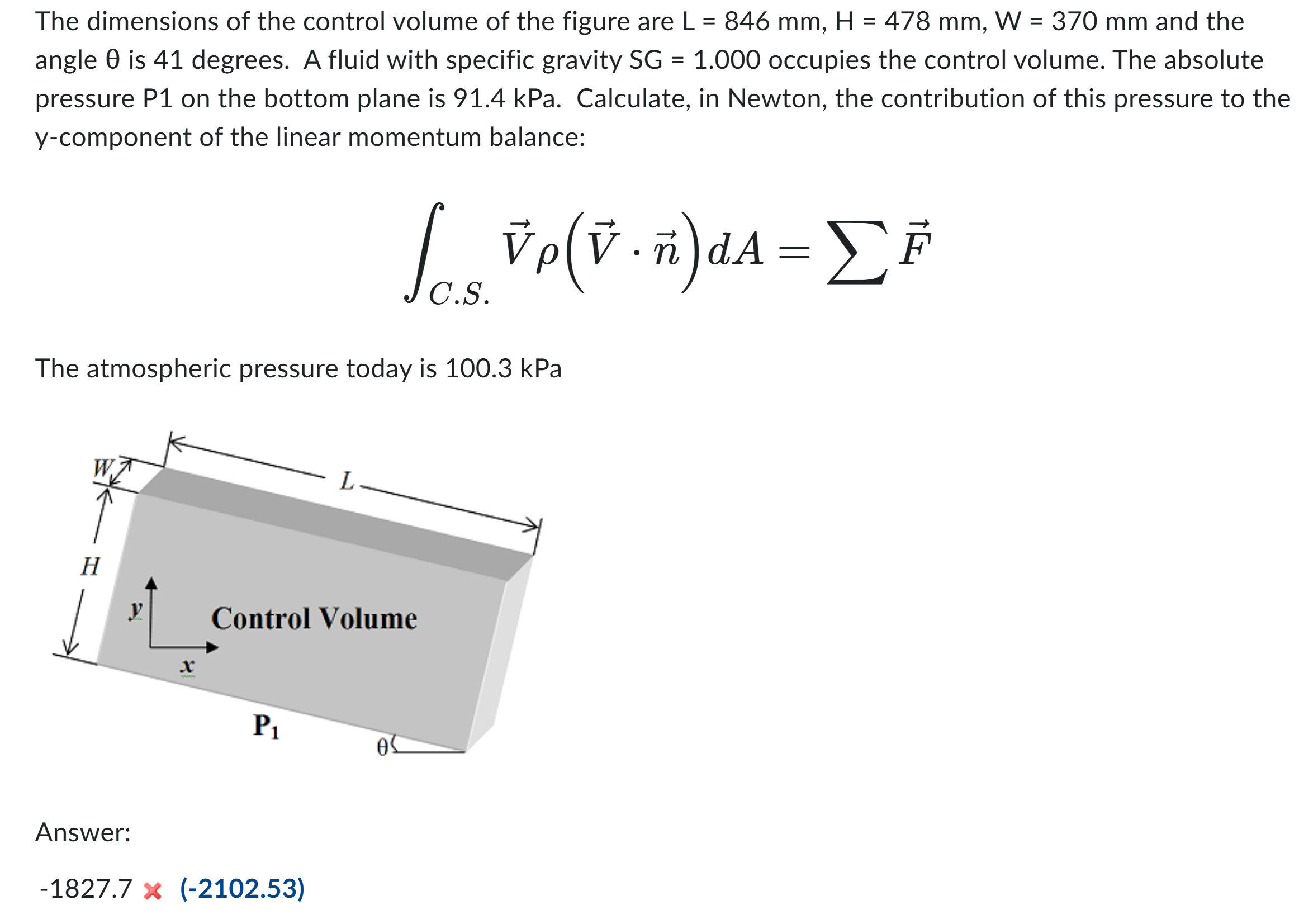 Solved ∫C.S.﻿vec(V)ρ(vec(V)*vec(n))dA=∑??vec(F)The | Chegg.com