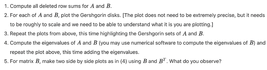 Solved [Gershgorin circle theorem] Let A∈Mn have real or | Chegg.com