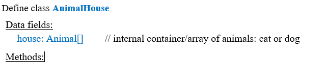 Solved ite a Java program to: Redefine class Animal: Data | Chegg.com