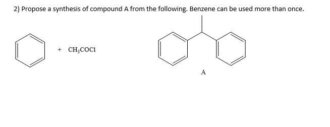 Solved 2) Propose a synthesis of compound A from the | Chegg.com