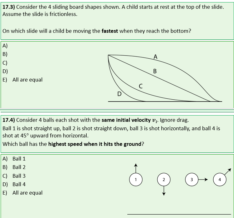 Solved 17.3) Consider the 4 sliding board shapes shown. A | Chegg.com