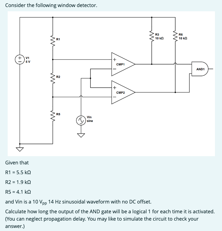 Solved Consider the following window detector. Given that | Chegg.com