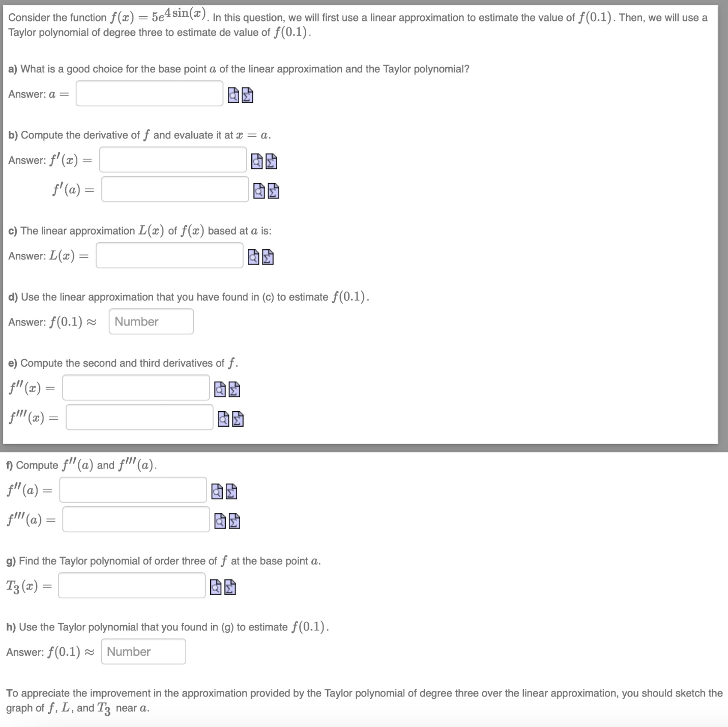 Solved Consider the function f(x)=5e4sin(x). In this | Chegg.com