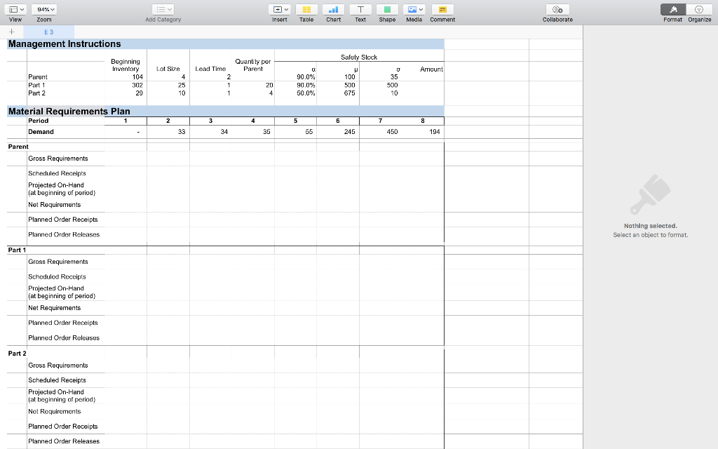 Solved What is the Parent's Projected On-Hand Inventory for | Chegg.com