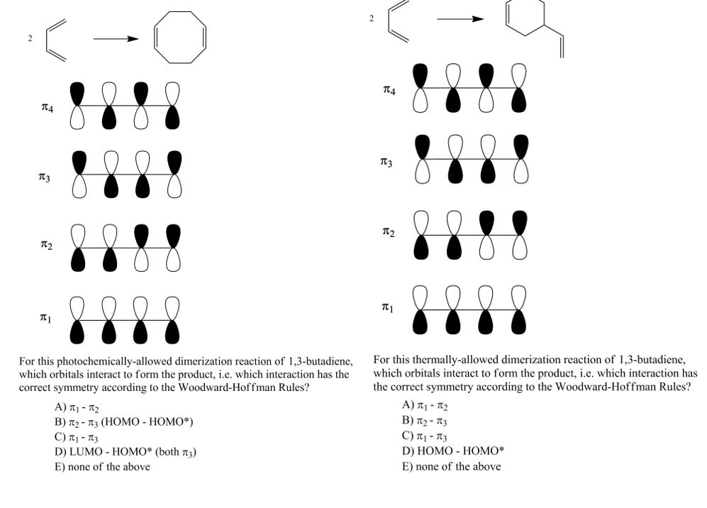 Solved For this photochemically-allowed dimerization | Chegg.com