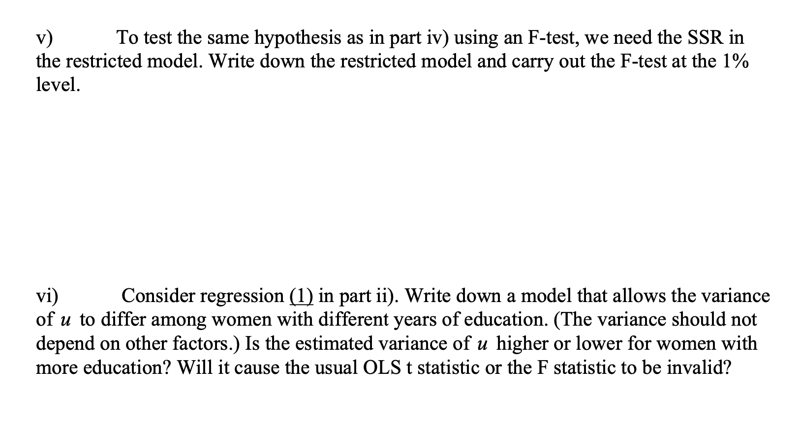 Solved Use the data in cps91.dta for this question. These | Chegg.com