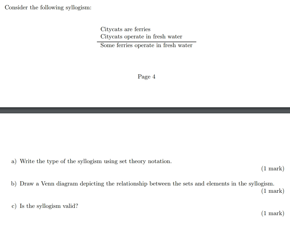 Solved Consider the following syllogism: Citycats are | Chegg.com