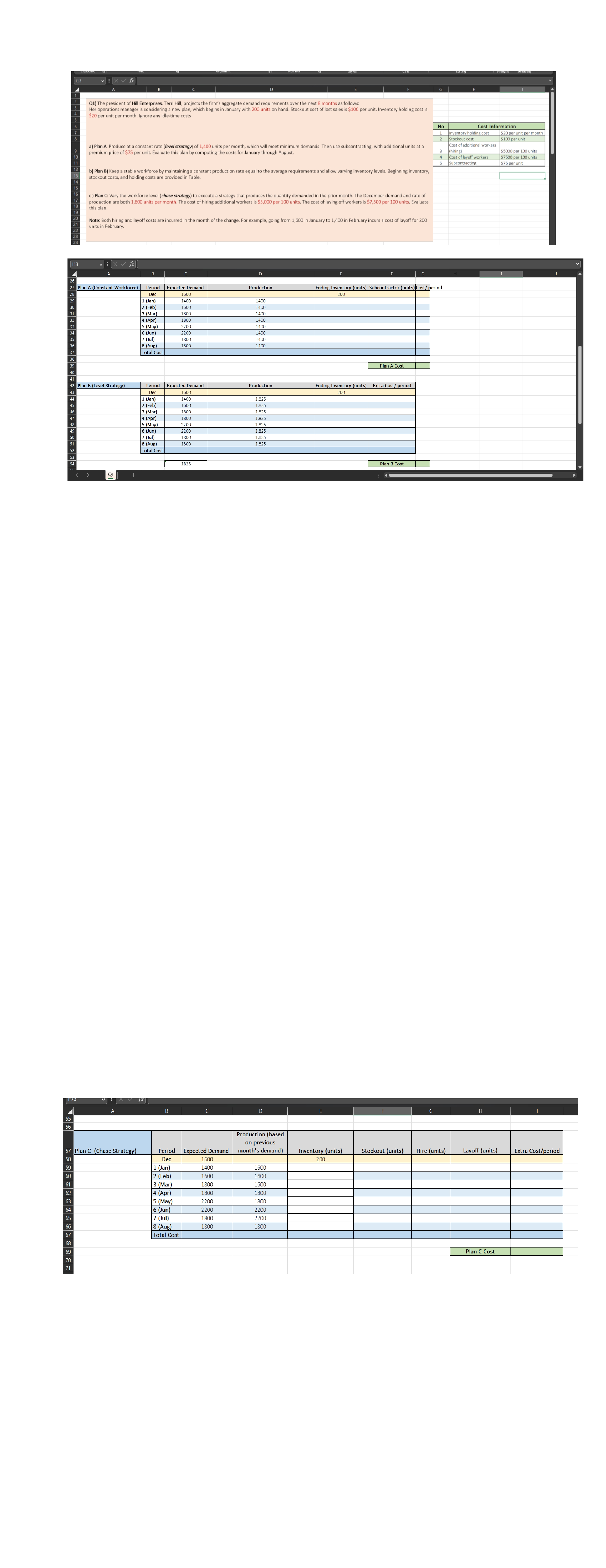 Please fill all the columns and the required format | Chegg.com