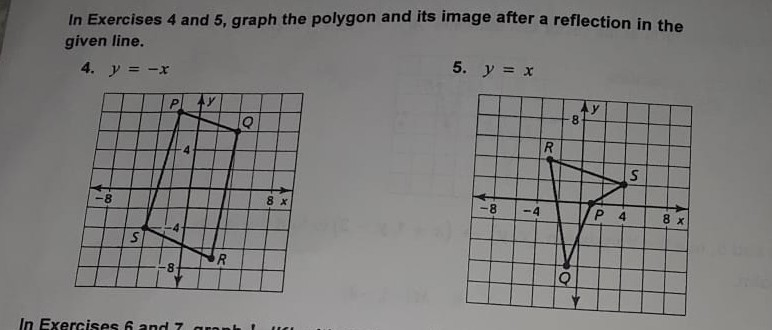 Solved In Exercises 4 and 5, graph the polygon and its image | Chegg.com