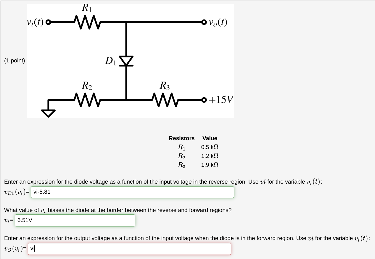 Solved vO(vi | Chegg.com
