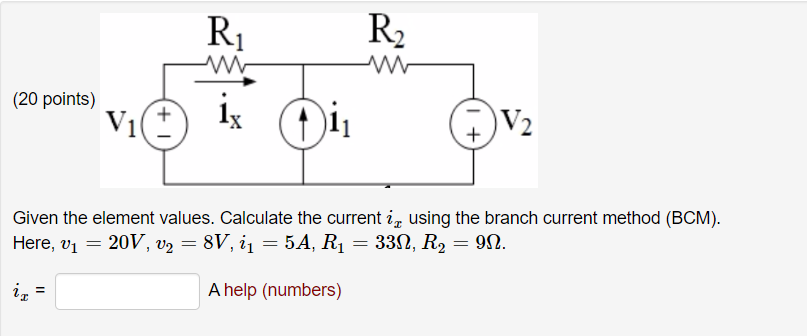 Solved Given the element values. Calculate the current ix | Chegg.com