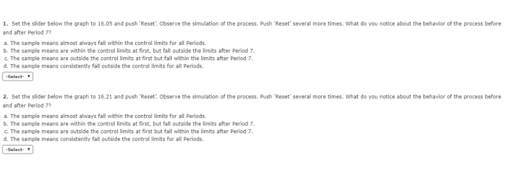 Solved Mean Control Chart: Out of Control Conceptual | Chegg.com