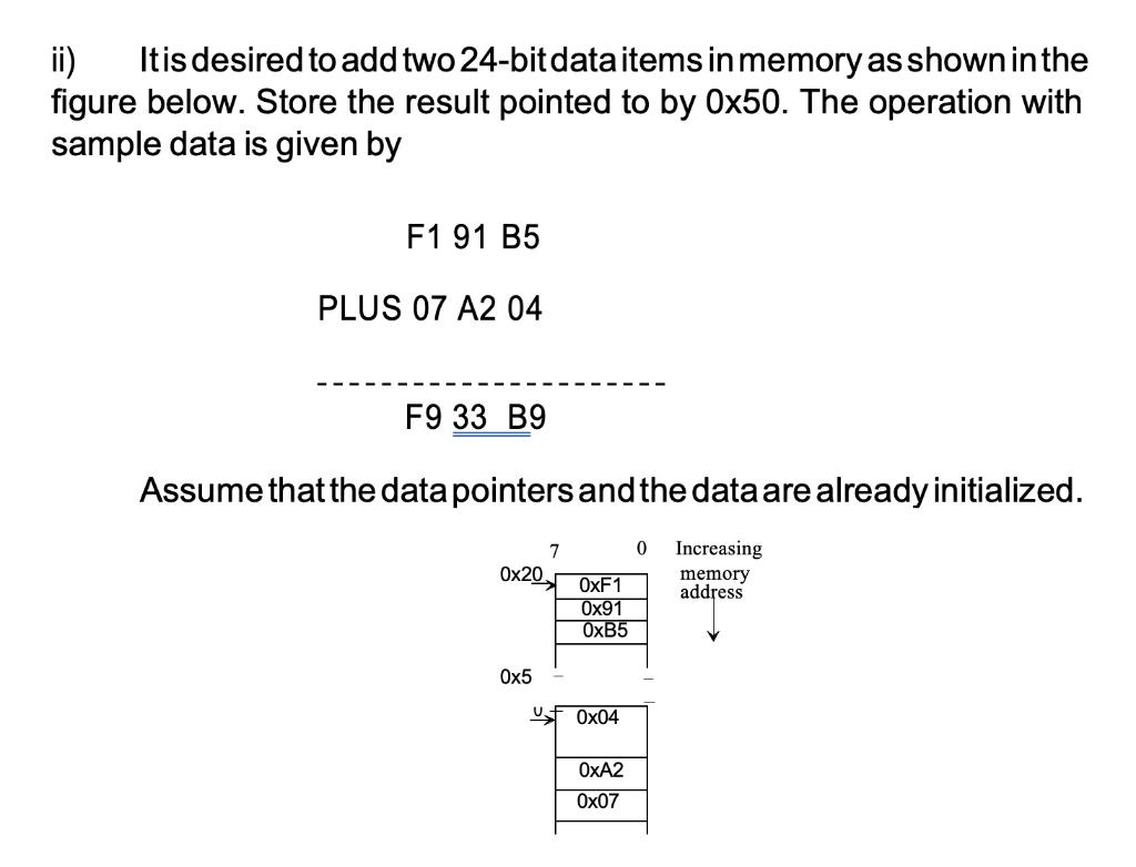 Solved dont use loop for part ii) b) Write a PIC18F | Chegg.com