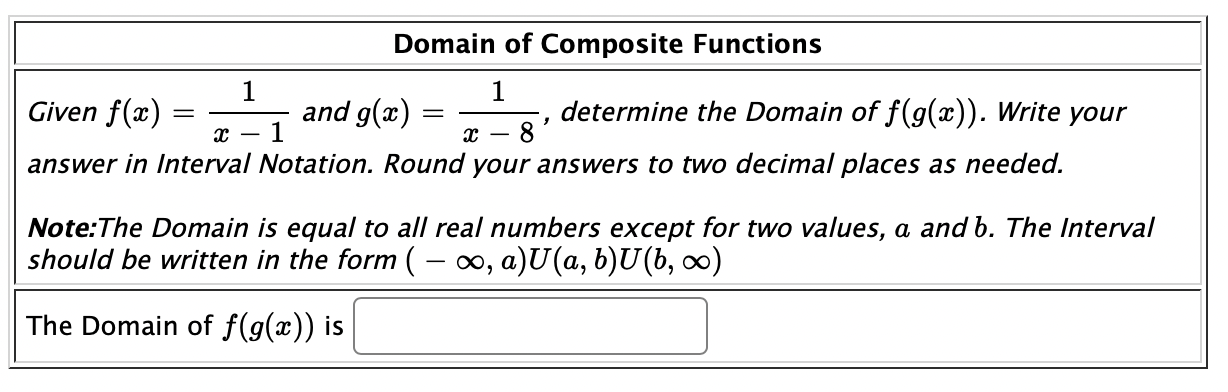 Solved Domain of Composite Functions Given f(x)=x+4 and | Chegg.com