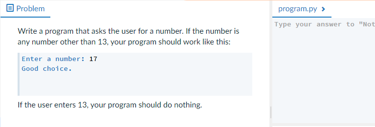 Solved Problem Program Py Type Your Answer T Write A
