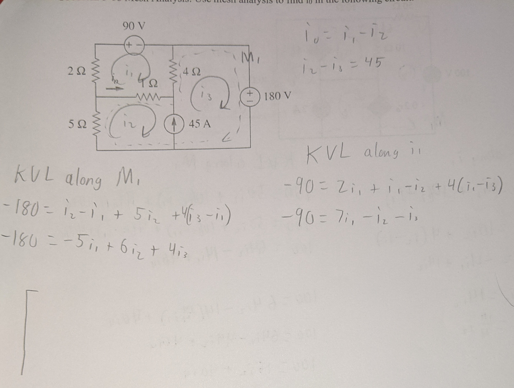 Solved Use mesh analysis to find i0 in the following | Chegg.com