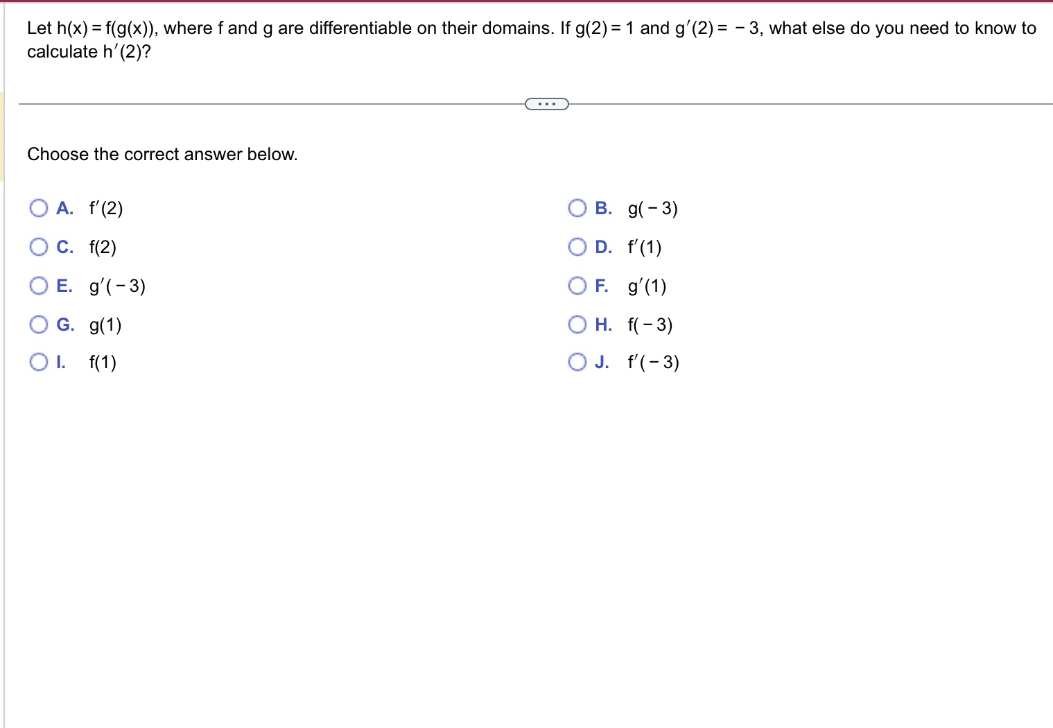 Solved Let h(x)=f(g(x)), where f and g are differentiable on | Chegg.com