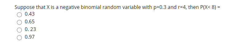Solved Suppose that X is a negative binomial random variable | Chegg.com
