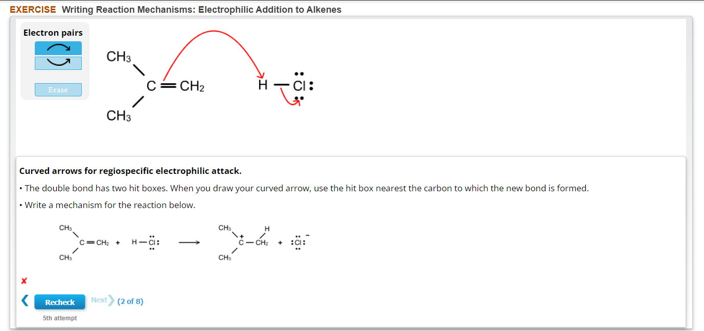 Solved EXERCISE Writing Reaction Mechanisms: Electrophilic | Chegg.com
